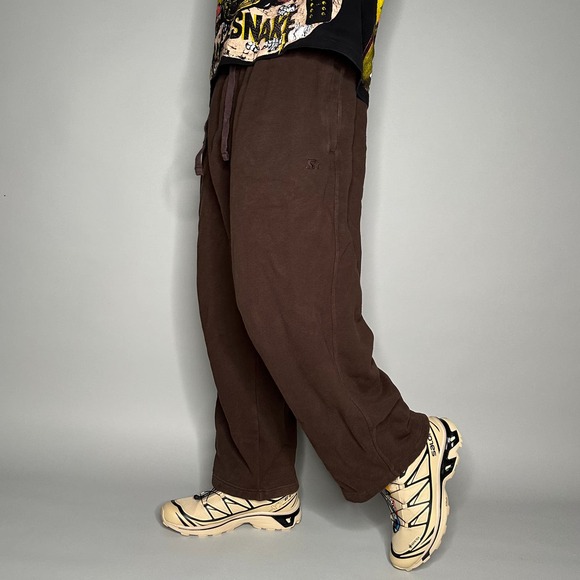 STARTER | Pants | Vintage Starter Sweatpants Mocha Brown Cotton Baggy ...